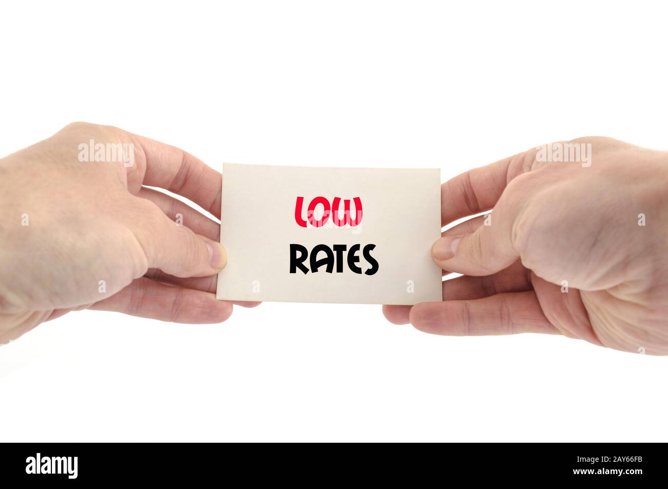 Low rates text concept Stock Photo - Alamy