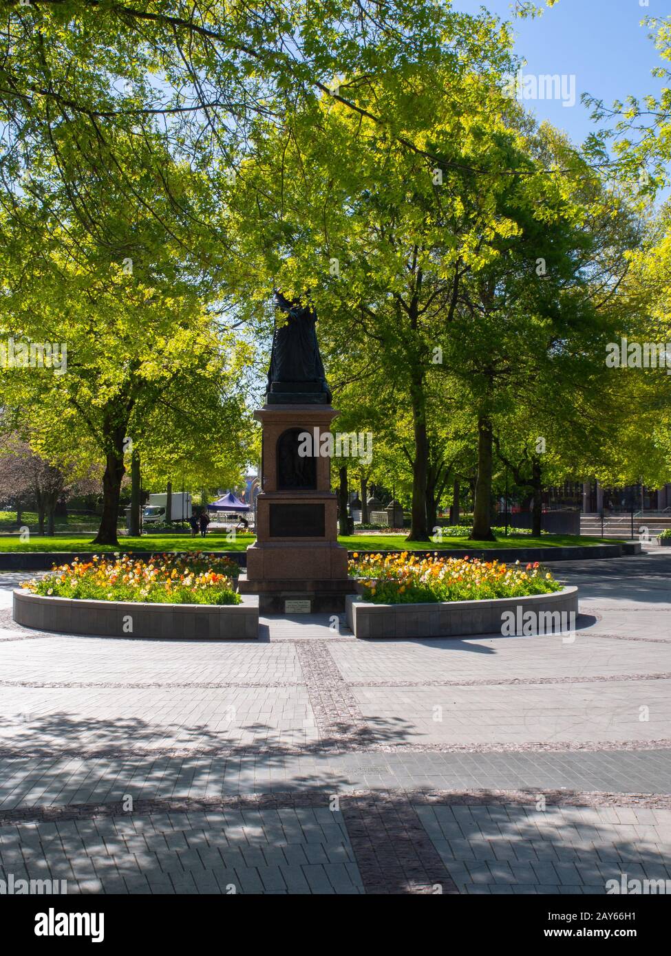 Statue In Victoria Square In Christchurch Stock Photo - Alamy