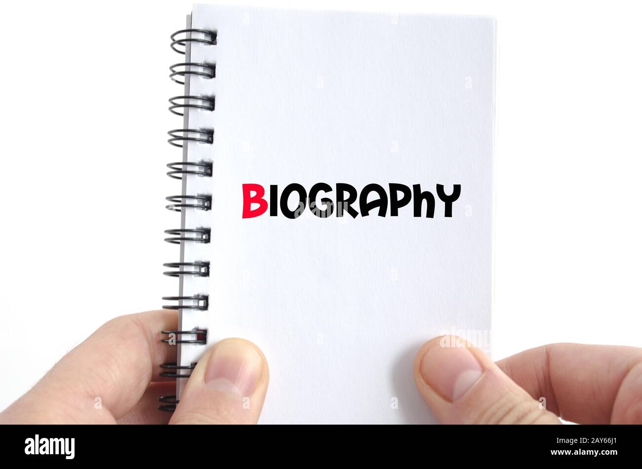 Biography text concept Stock Photo - Alamy