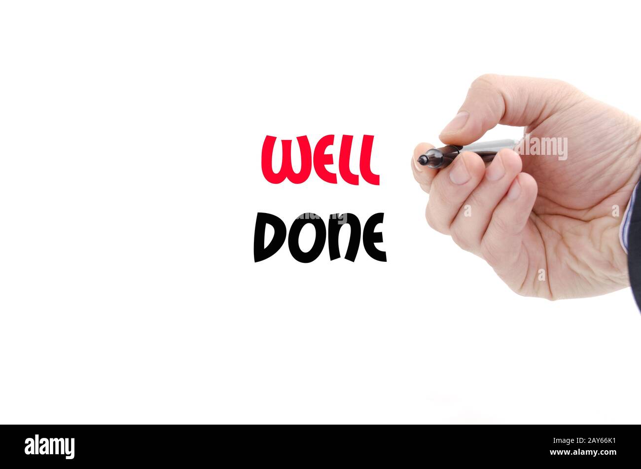 Well done text concept Stock Photo - Alamy