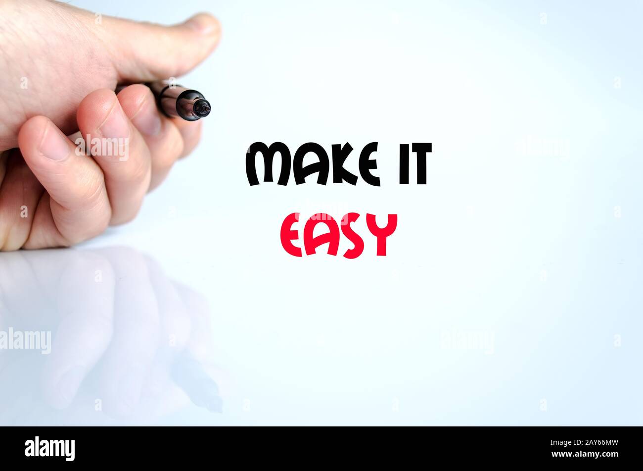 Make it easy text concept Stock Photo - Alamy