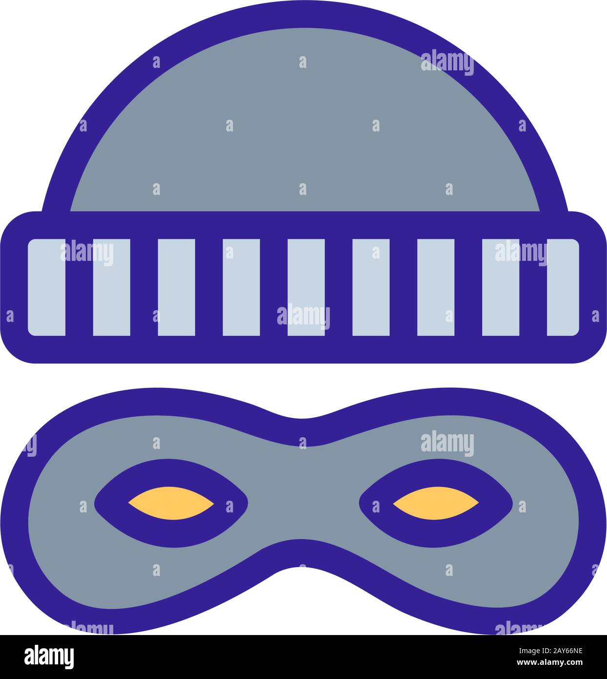 Mask criminal icon vector. Isolated contour symbol illustration Stock ...