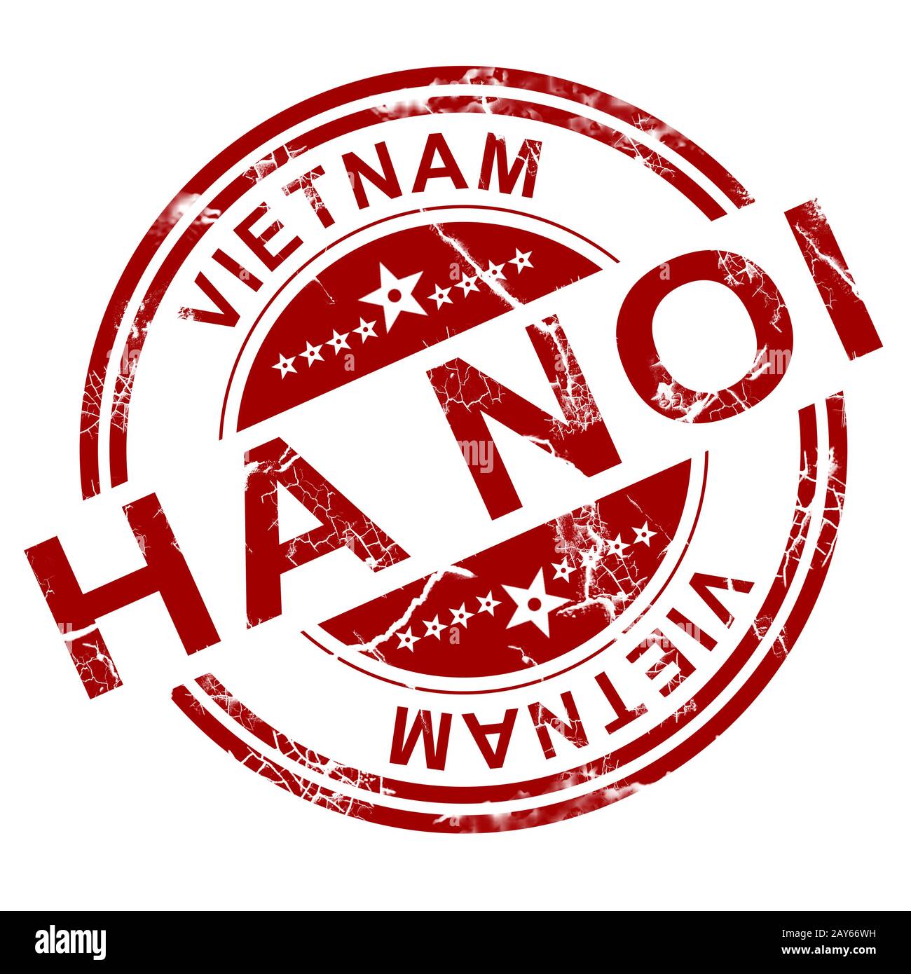 Red Ha Noi stamp Stock Photo - Alamy