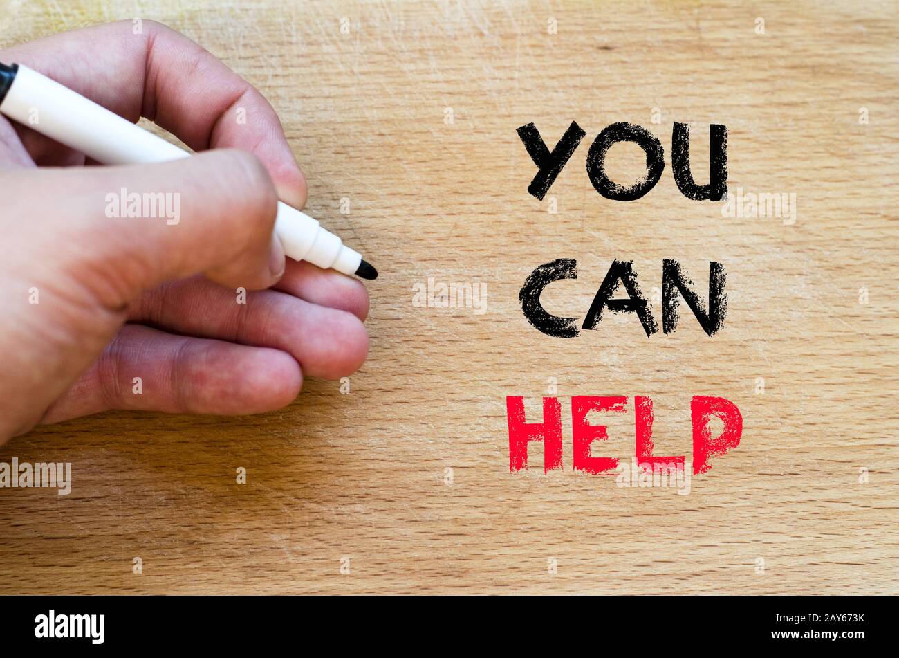You can help text concept Stock Photo - Alamy
