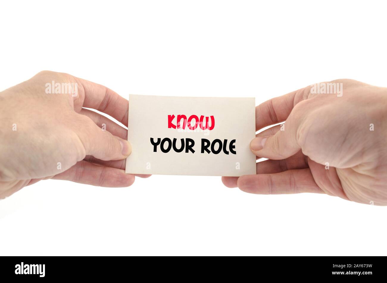 Know your role text concept Stock Photo - Alamy