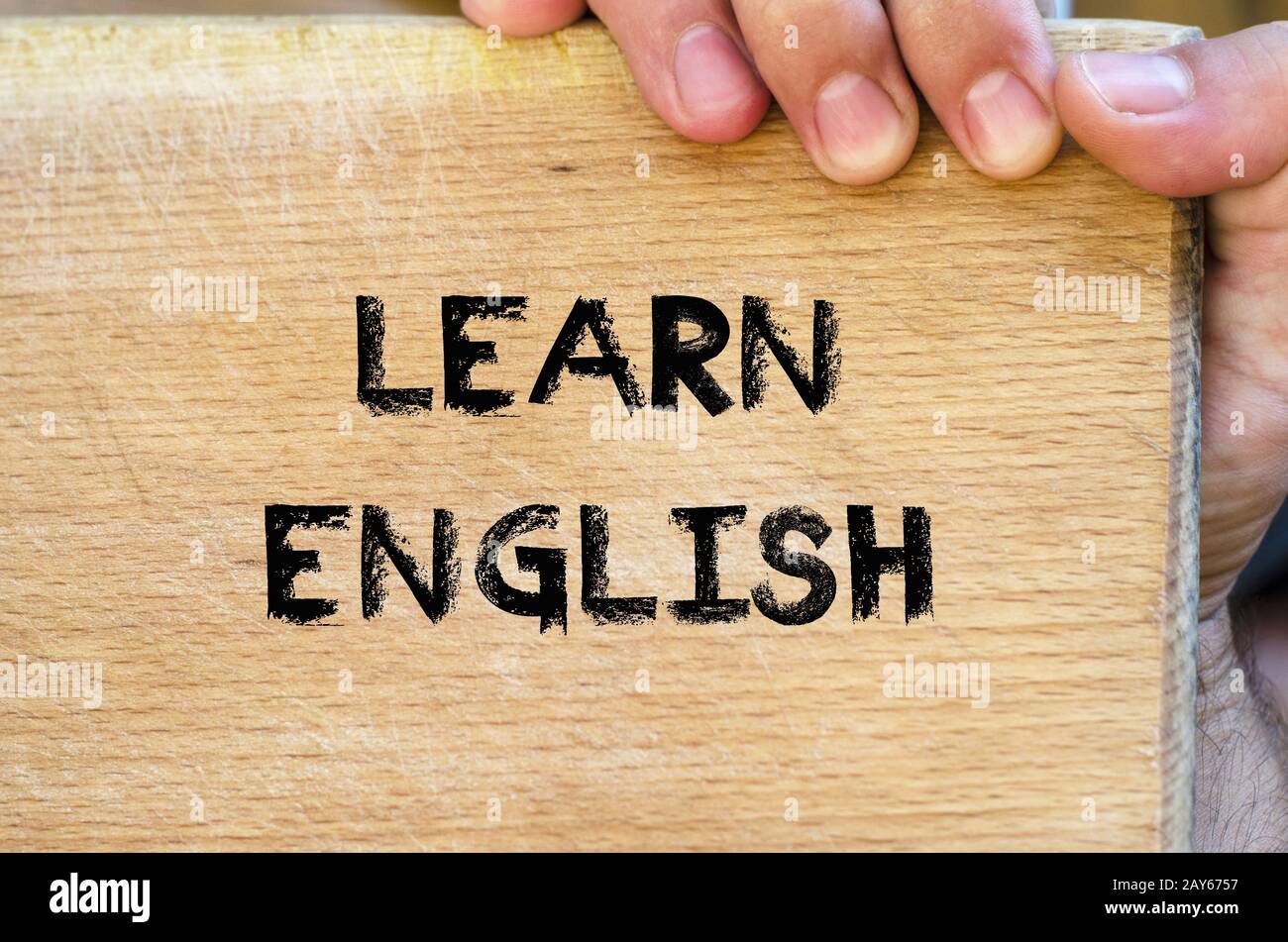 Learn english text concept Stock Photo - Alamy