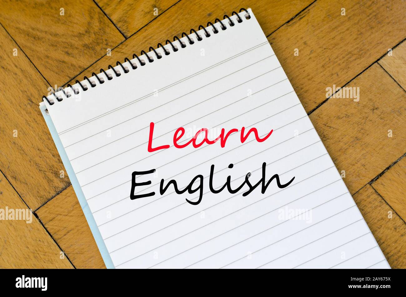 Learn english text concept Stock Photo - Alamy