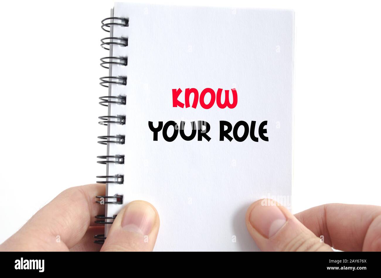 Know your role text concept Stock Photo - Alamy