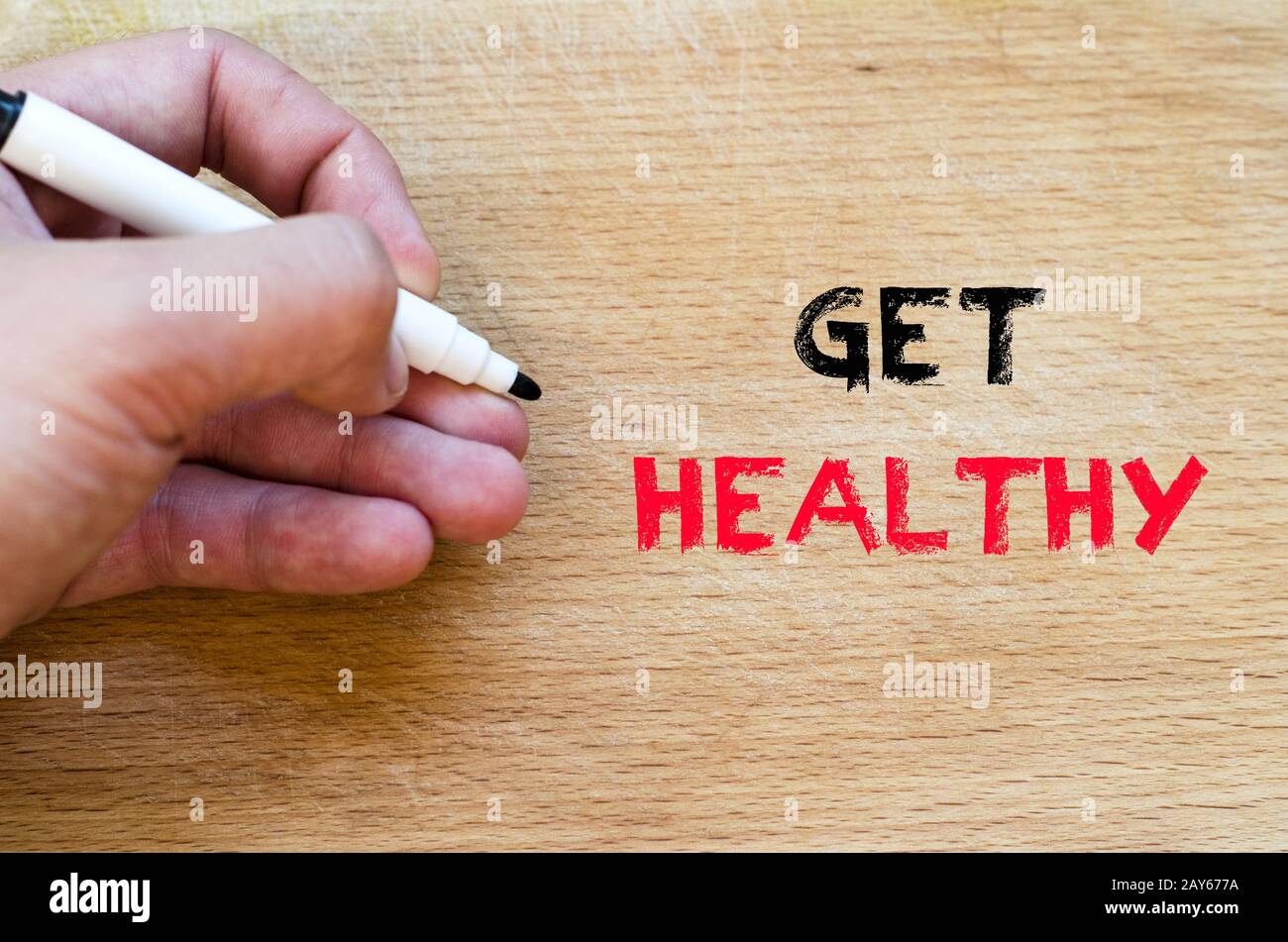 Get healthy text concept Stock Photo - Alamy