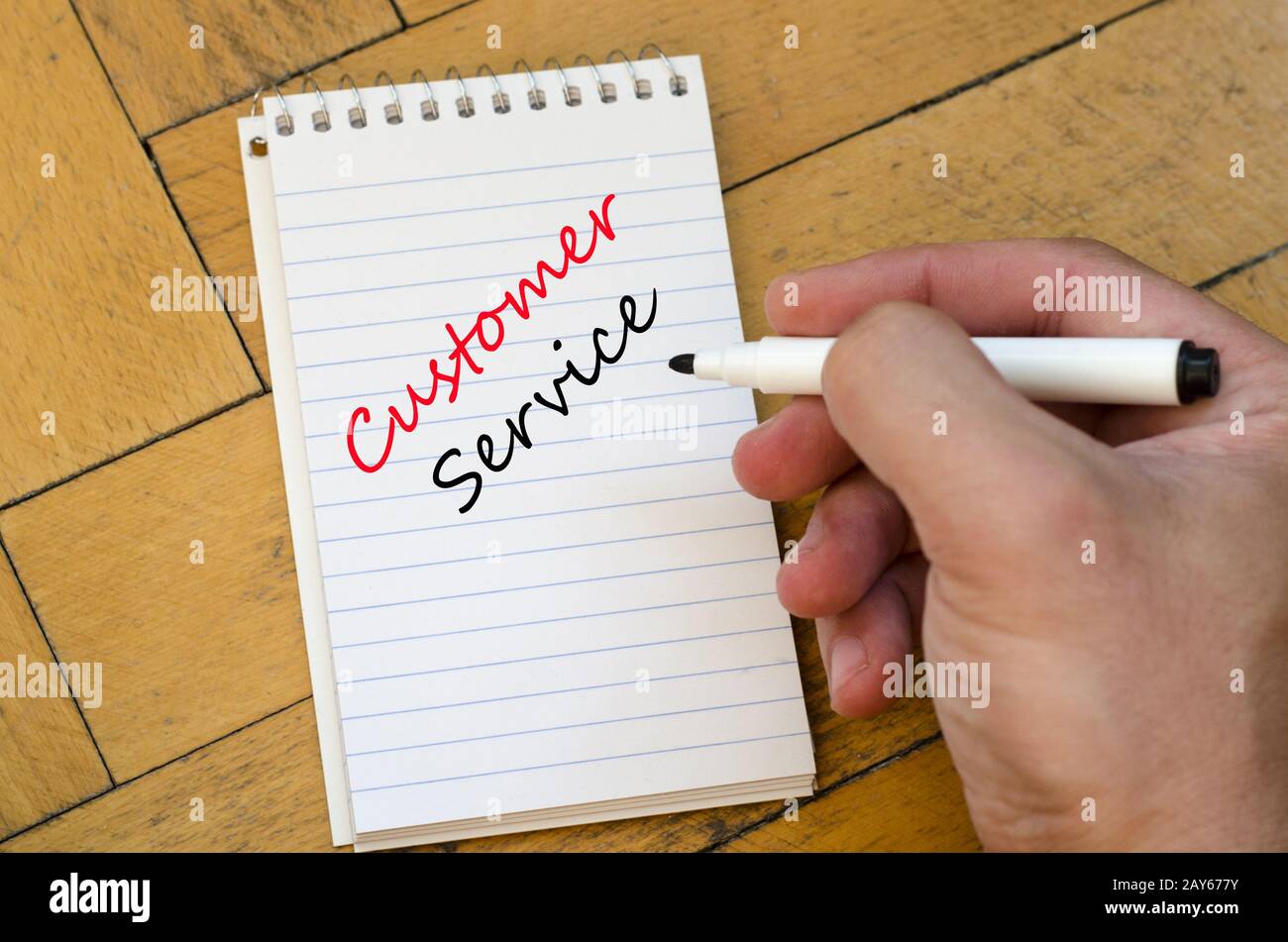 Customer service text concept Stock Photo - Alamy