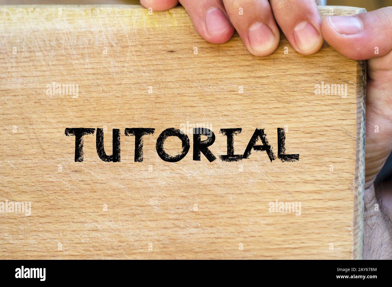 Tutorial text concept Stock Photo - Alamy