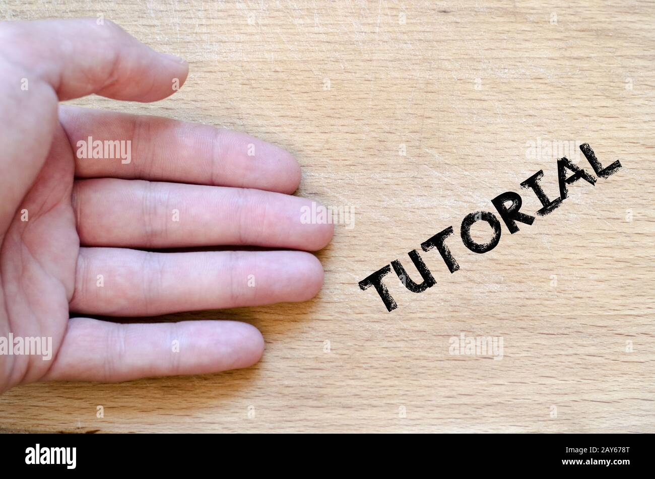 Tutorial text concept Stock Photo - Alamy