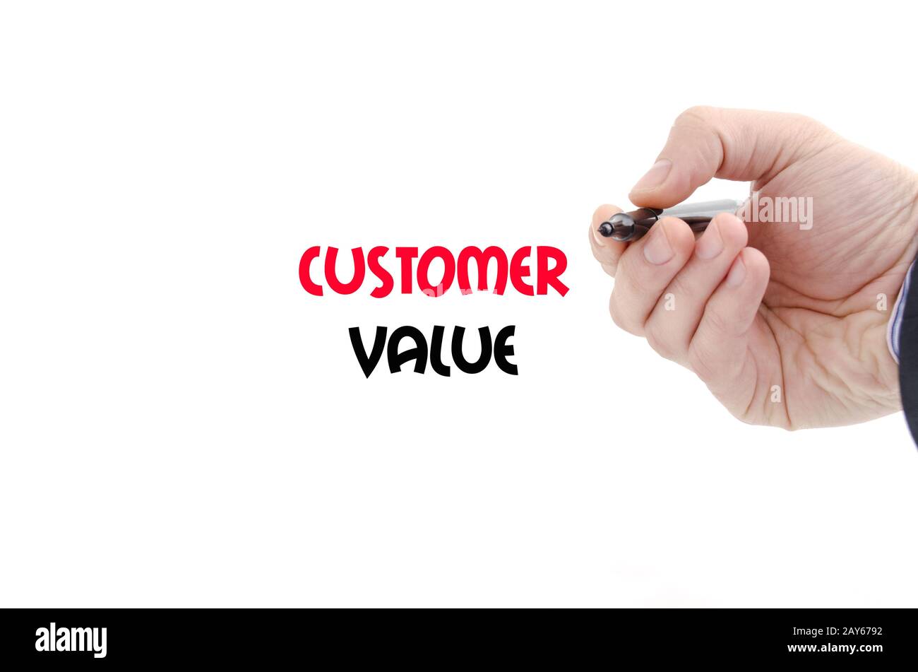 Customer value text concept Stock Photo - Alamy