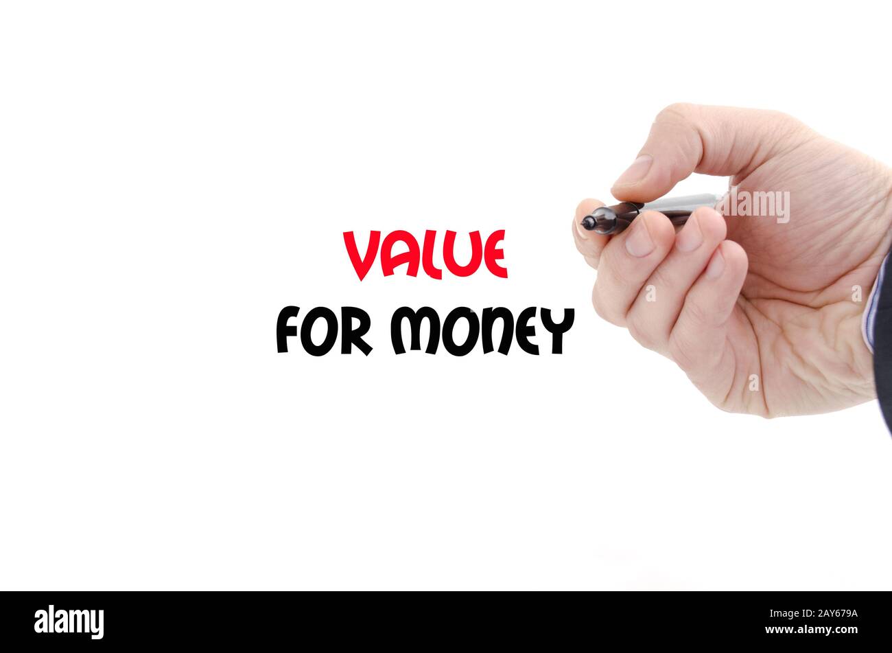 Value for money text concept Stock Photo - Alamy