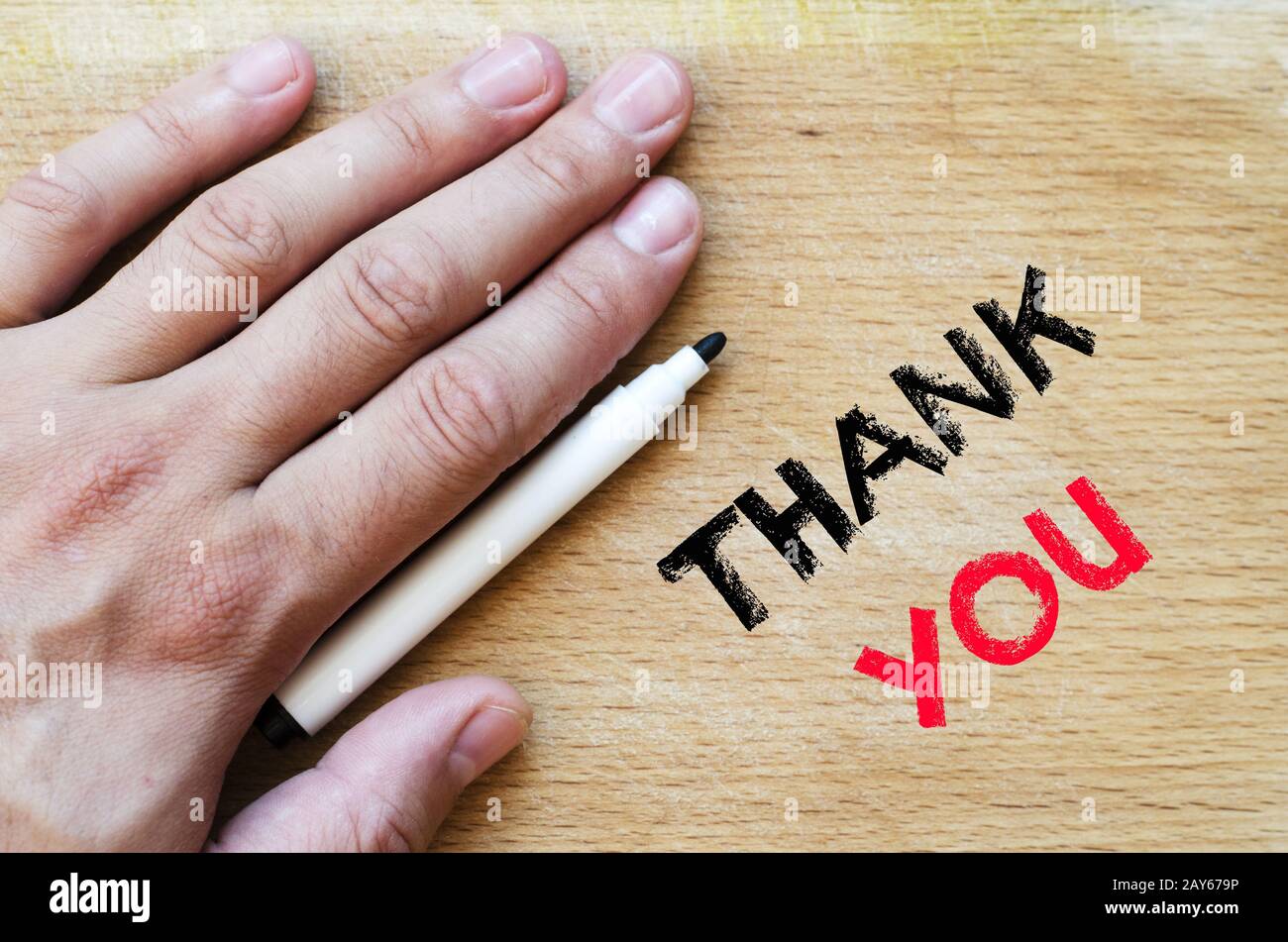 Thank you text concept Stock Photo - Alamy