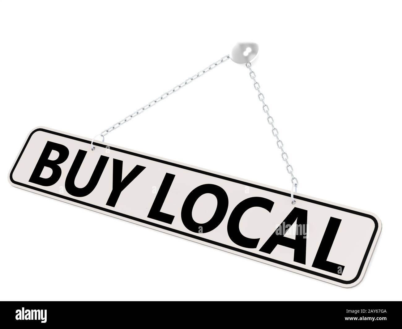 Buy local banner isolated on white Stock Photo - Alamy