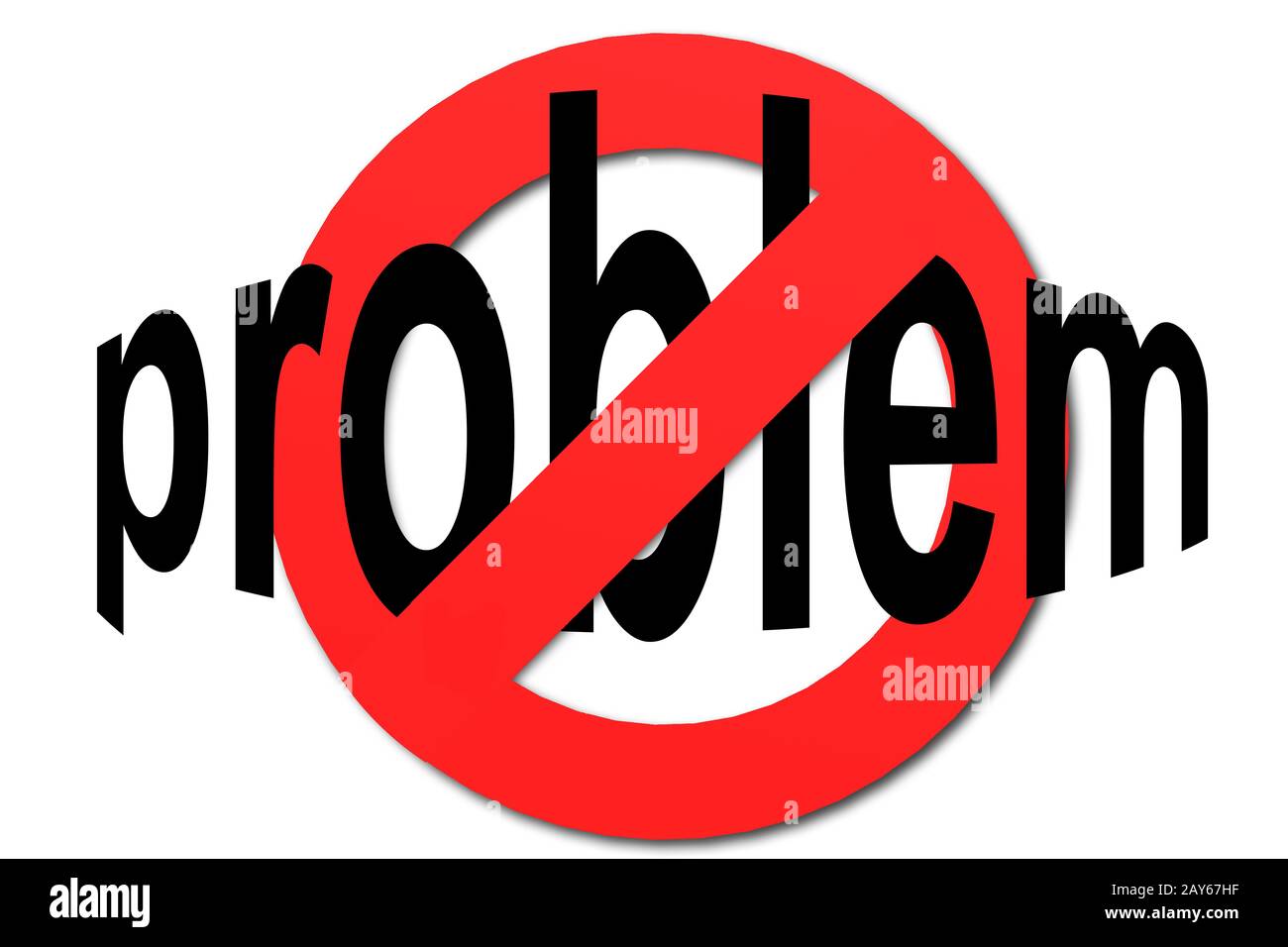 Stop problem sign in red Stock Photo - Alamy
