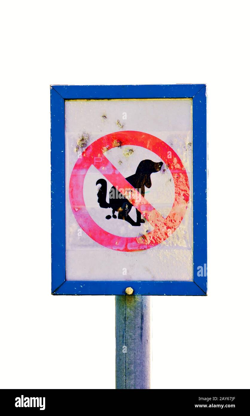 No dog poop sign Stock Photo - Alamy