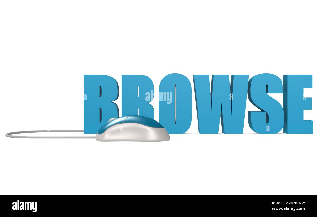 Browse word isolated Stock Photo - Alamy