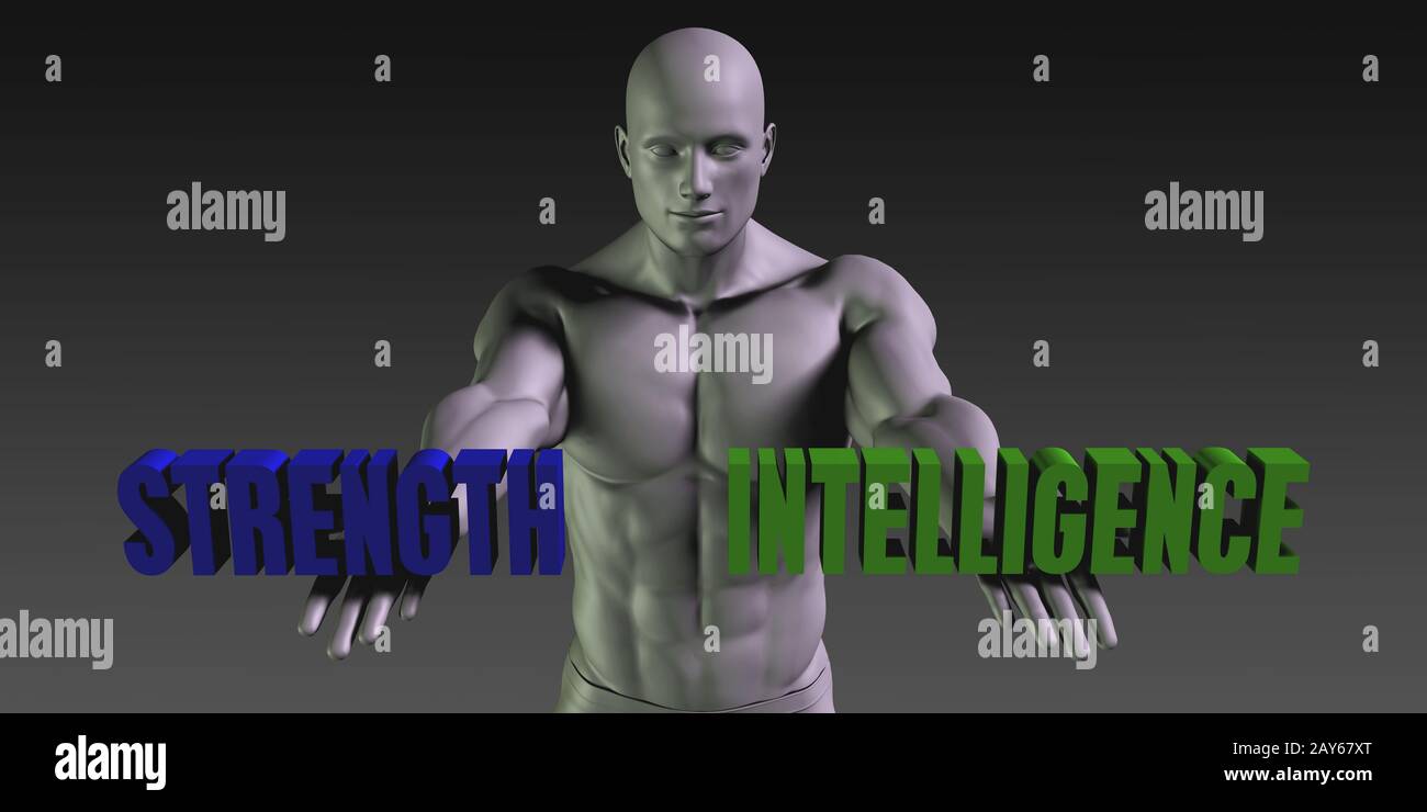 Strength or Intelligence Stock Photo - Alamy