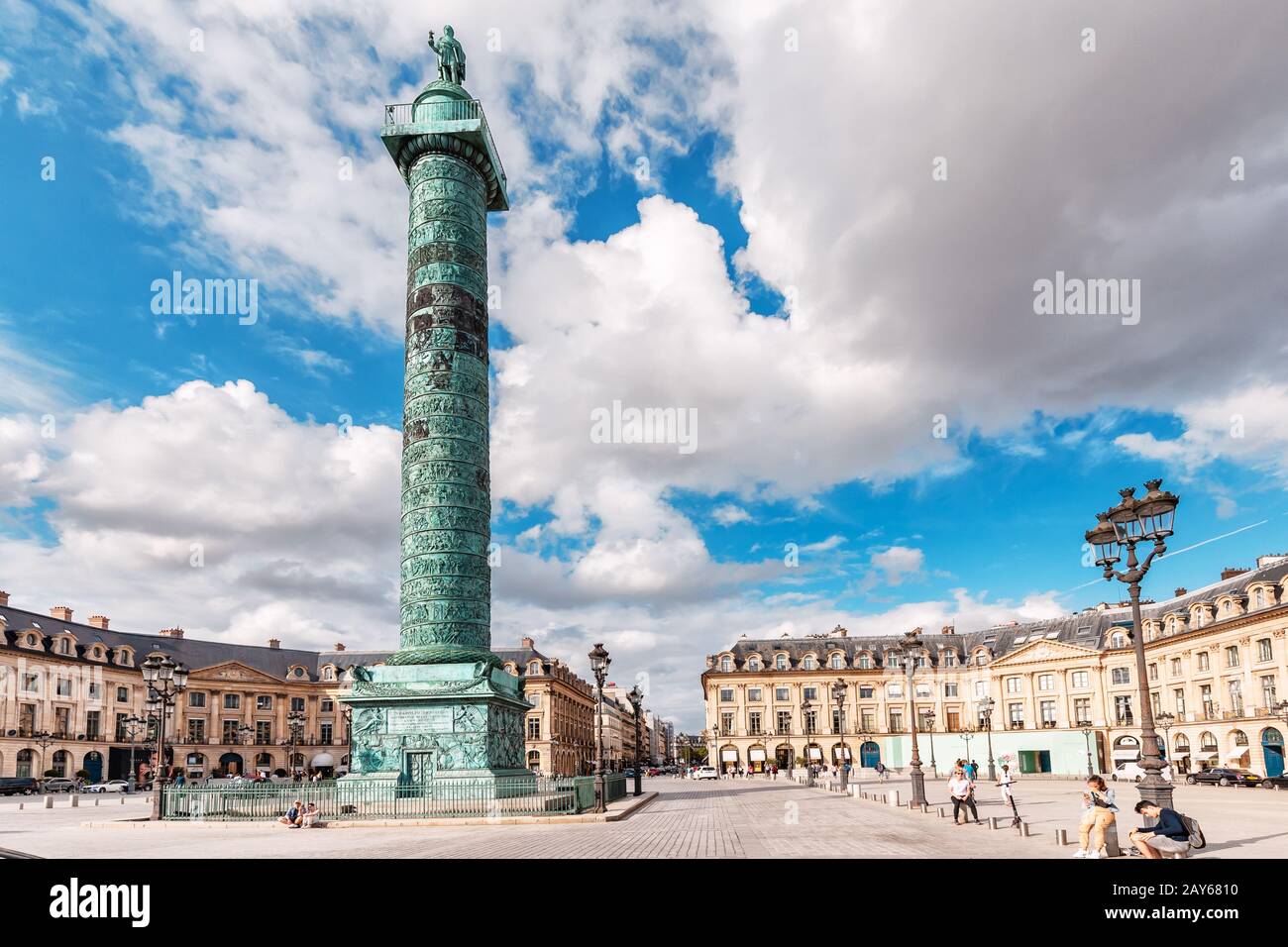 27 July 2019, Paris, France: Cityscape View of Vendome square and its ...