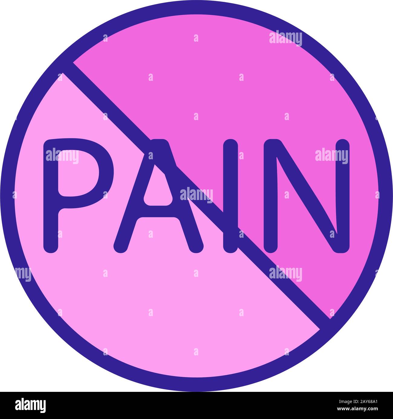 pain icon vector. Isolated contour symbol illustration Stock Vector ...