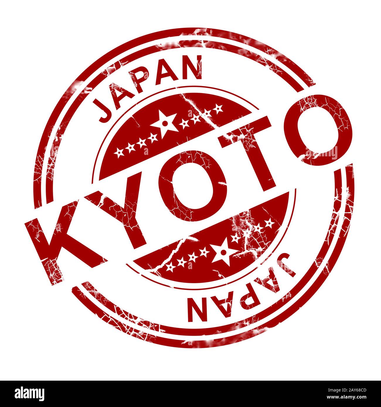 Red Kyoto stamp Stock Photo - Alamy