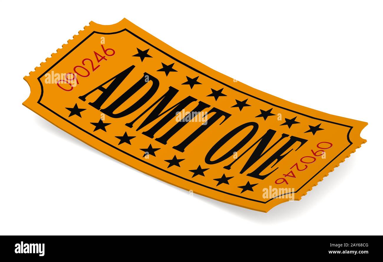 Admit one yellow ticket hi-res stock photography and images - Alamy
