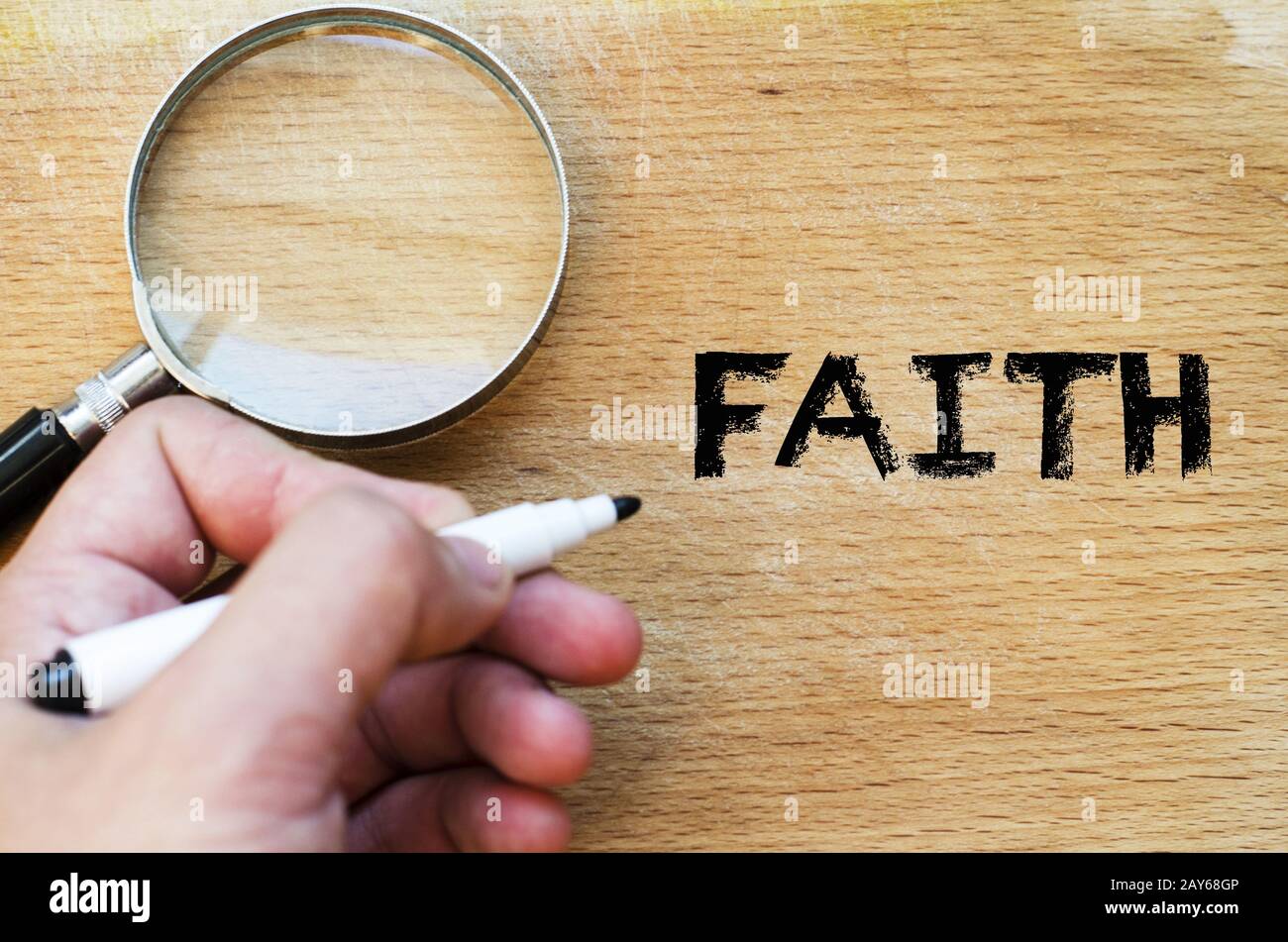 Faith text concept Stock Photo - Alamy