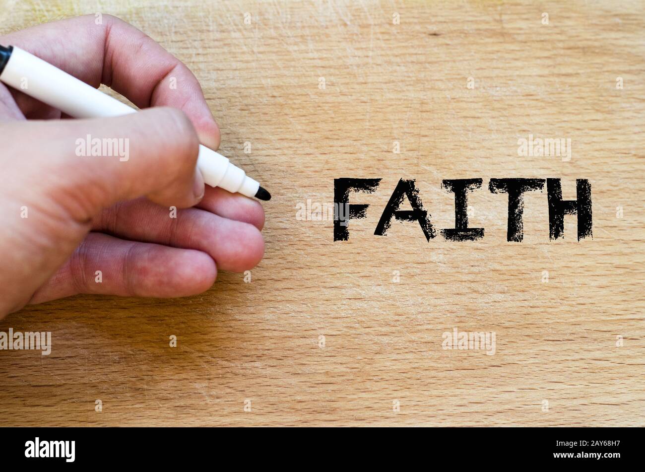Faith text concept Stock Photo - Alamy
