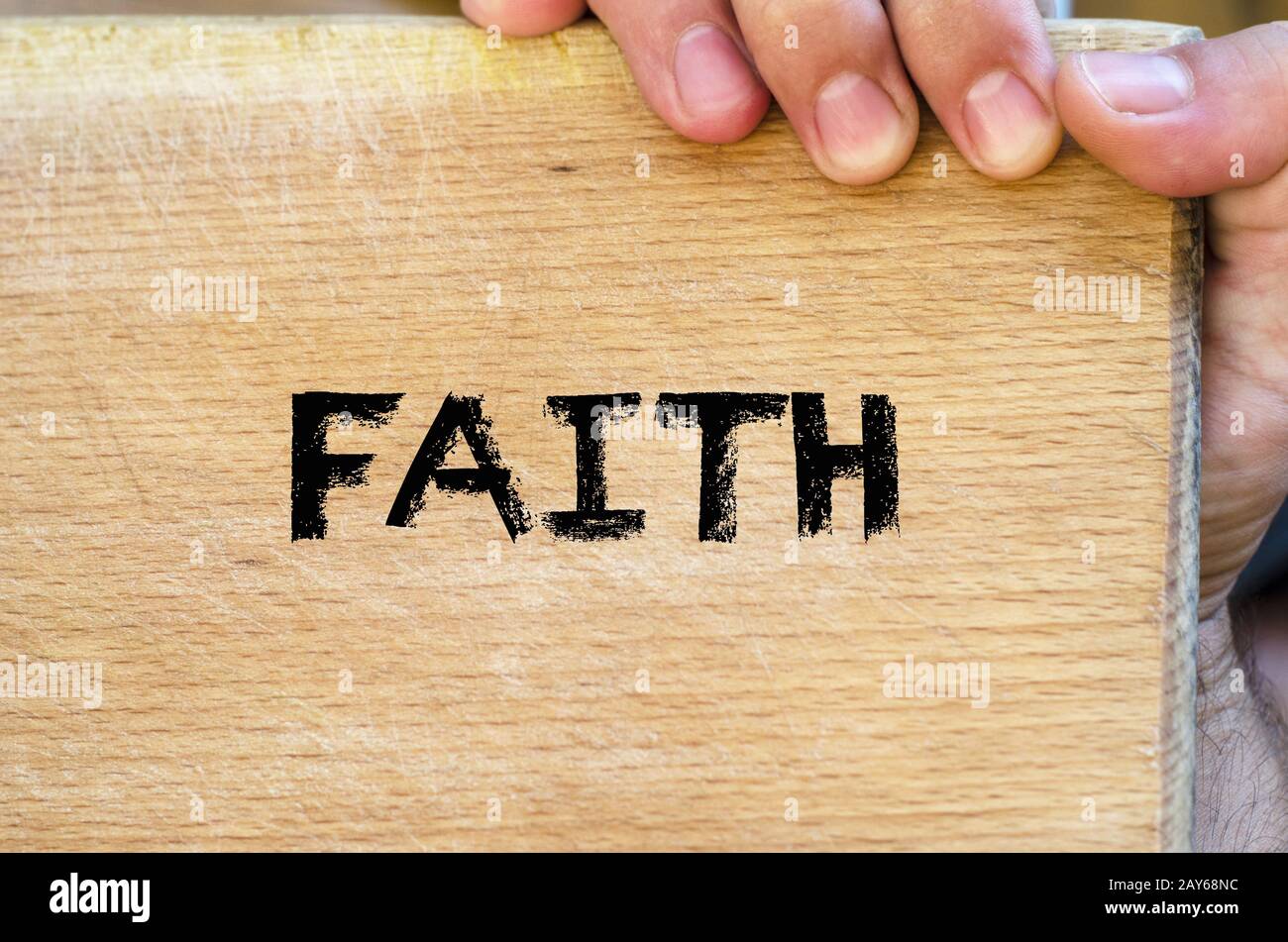 Faith text concept Stock Photo - Alamy