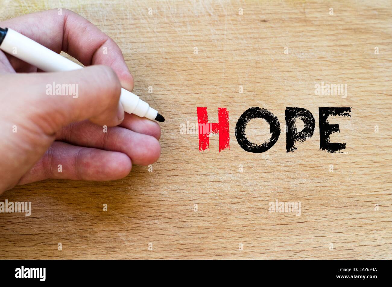 Hope text concept Stock Photo - Alamy