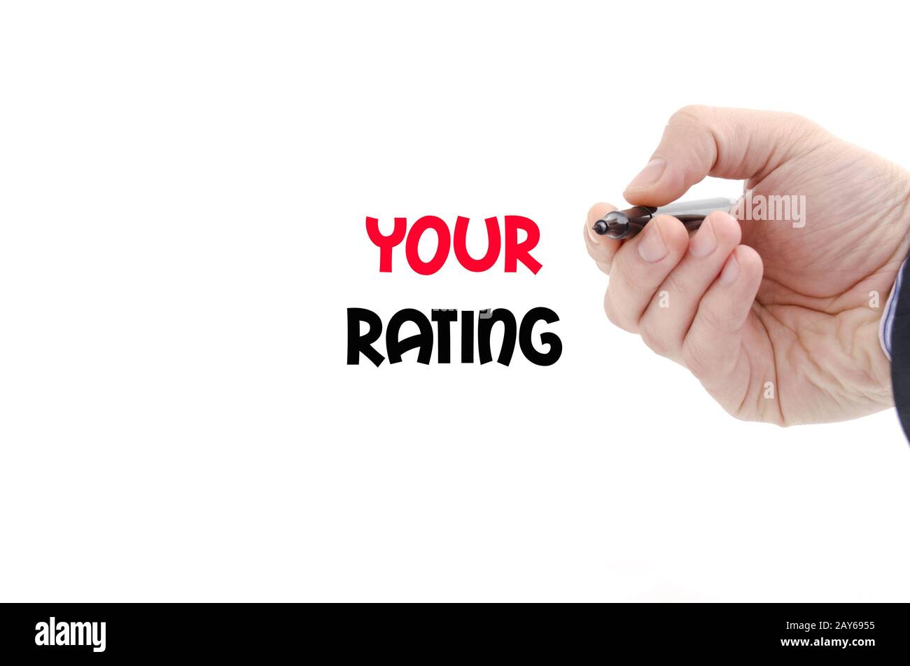 Your rating text concept Stock Photo - Alamy