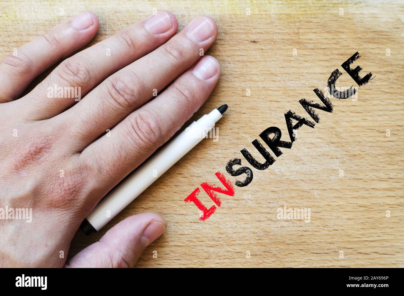 Insurance text concept Stock Photo - Alamy