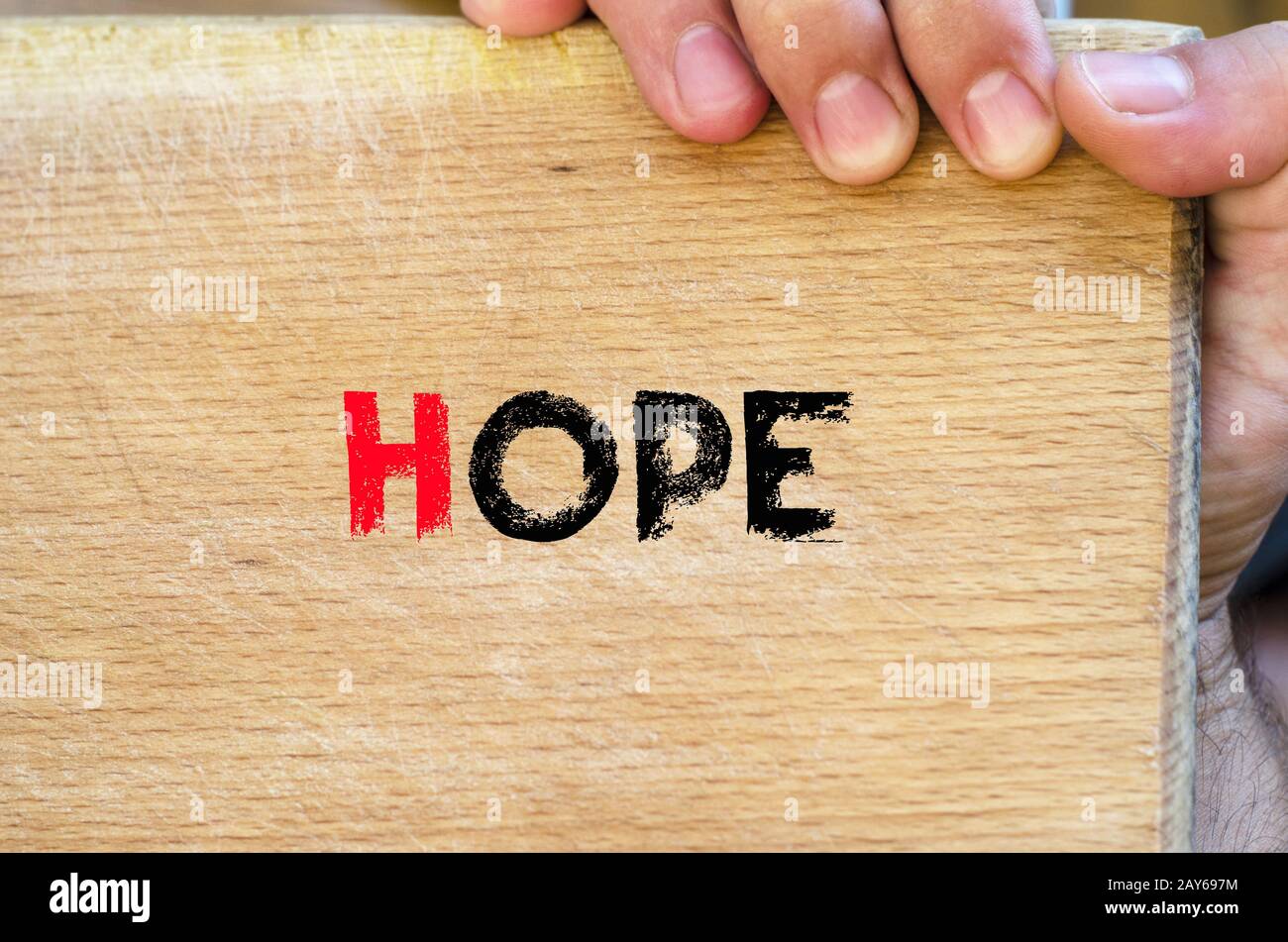 Hope text concept Stock Photo - Alamy