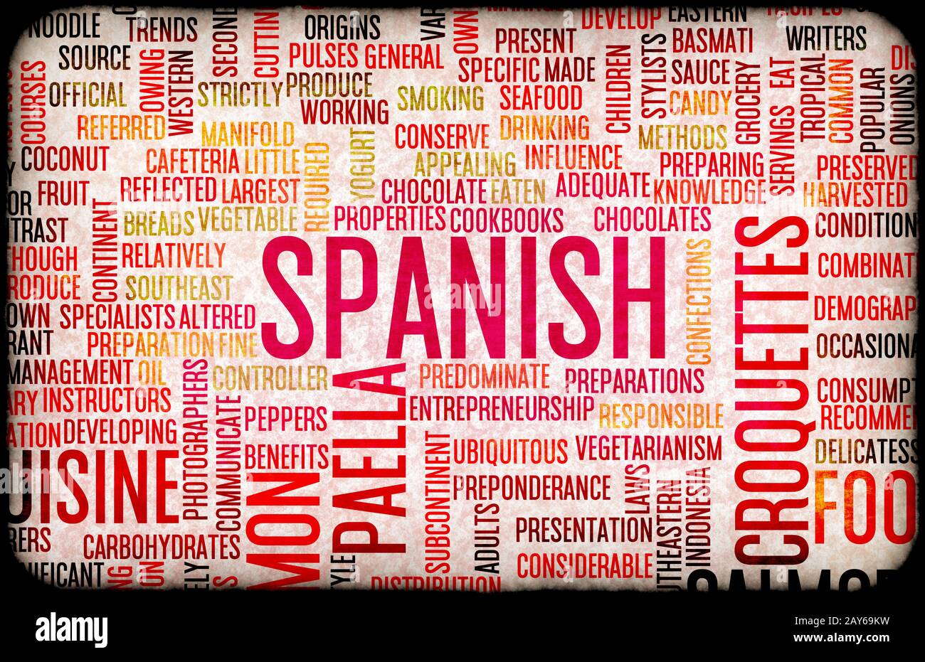 Spanish Food Menu Stock Photo Alamy