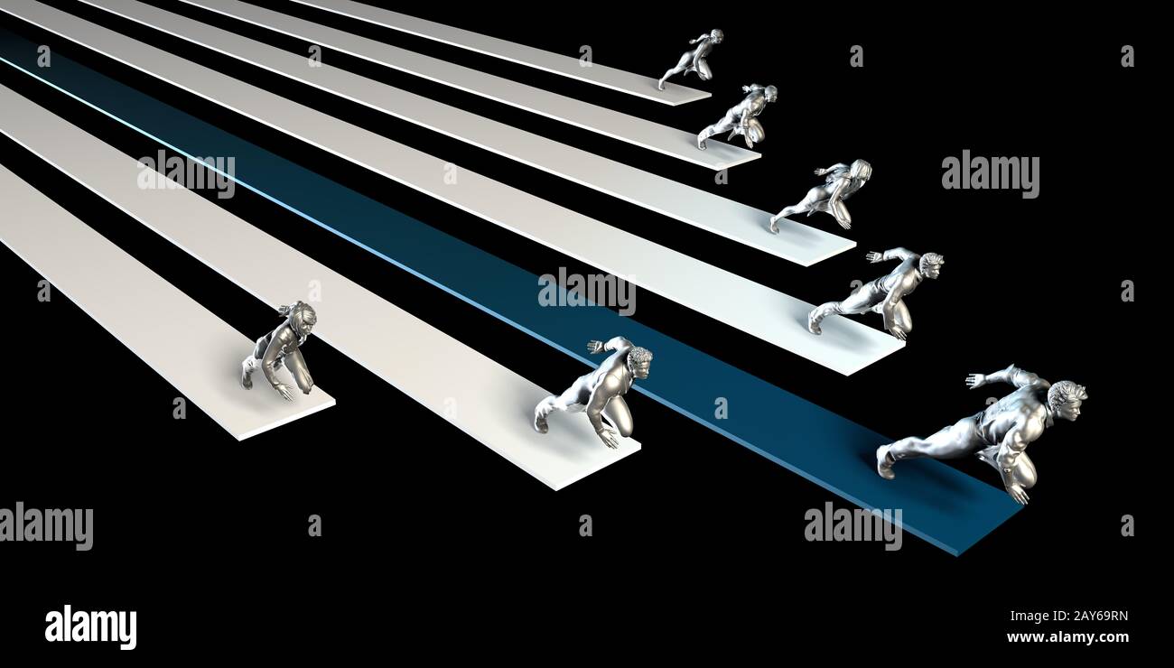 Business People Racing Stock Photo - Alamy