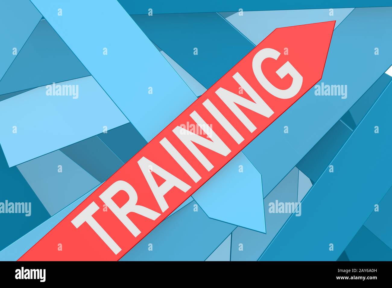 Training arrow pointing upward Stock Photo - Alamy