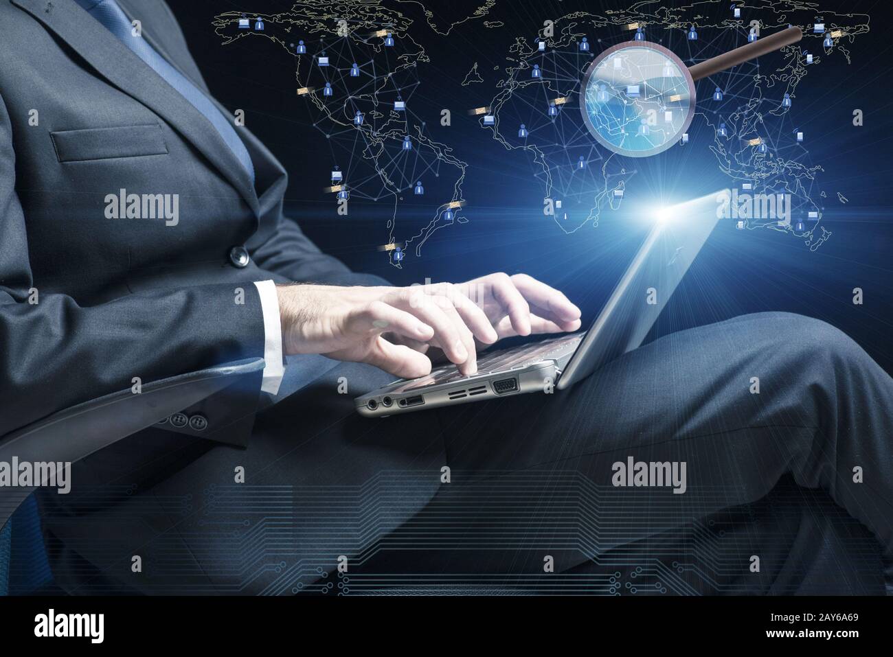 Social networks and online interactions concept Stock Photo - Alamy