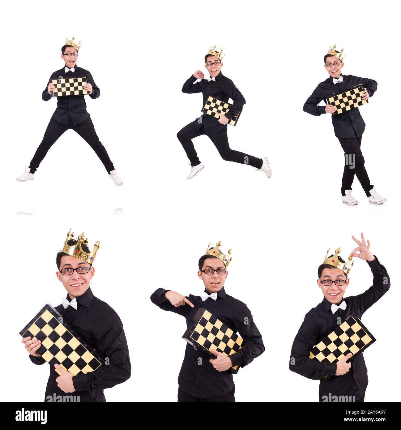 Funny chess player isolated on white Stock Photo - Alamy