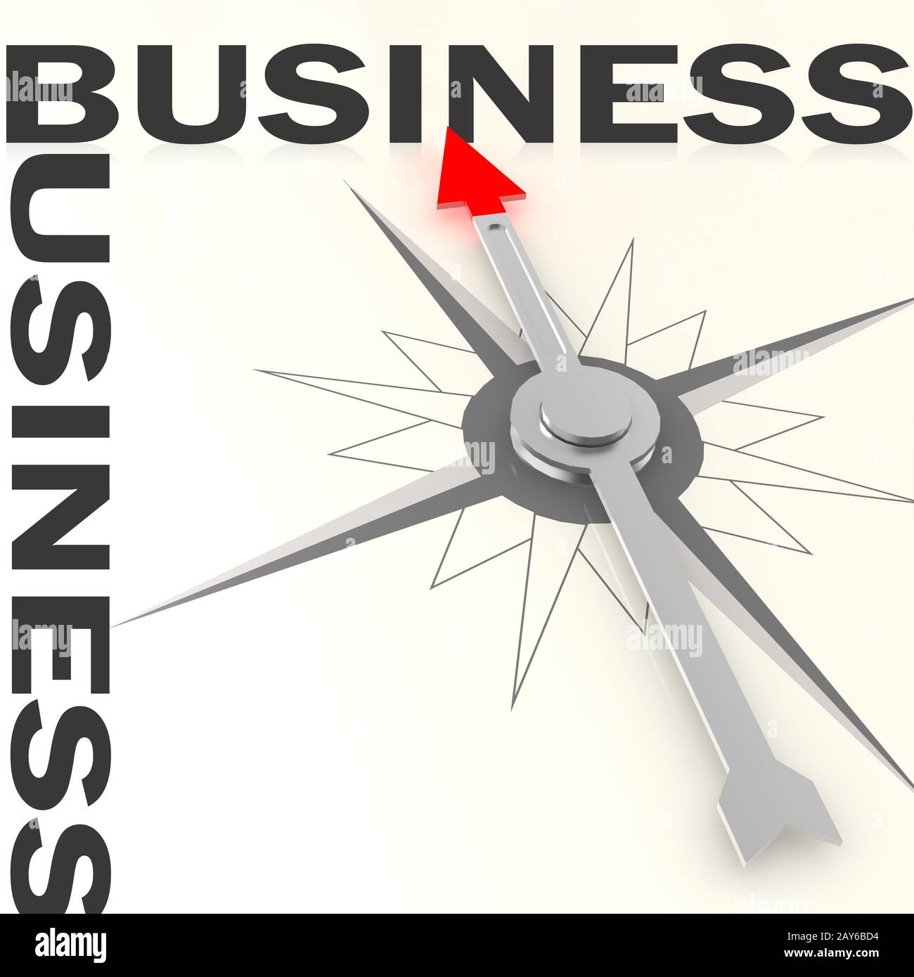 Compass with business word isolated Stock Photo - Alamy