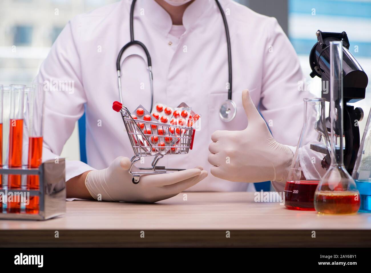 Young man in medical concept Stock Photo - Alamy