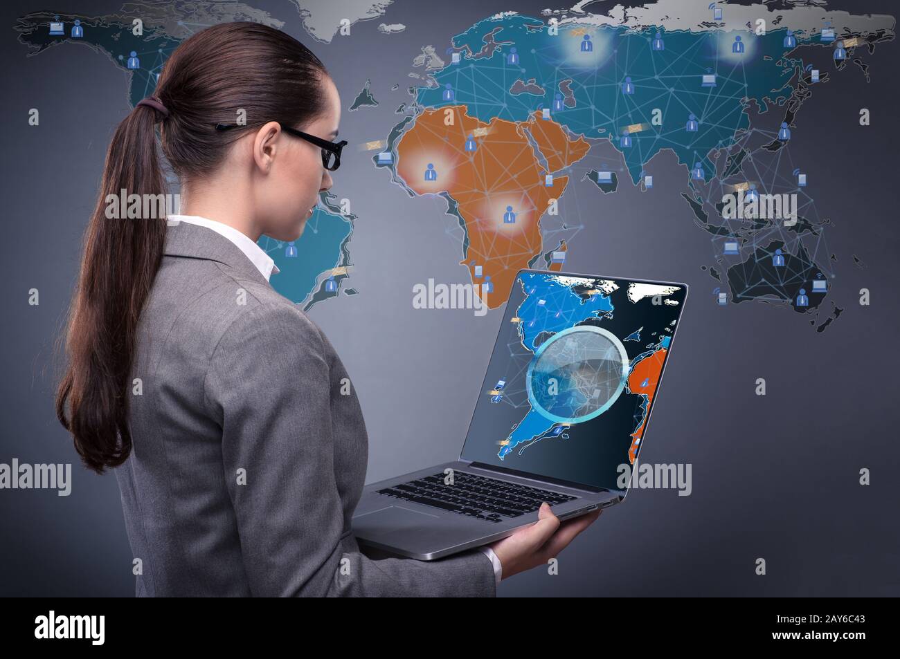 Social networks and online interactions concept Stock Photo - Alamy