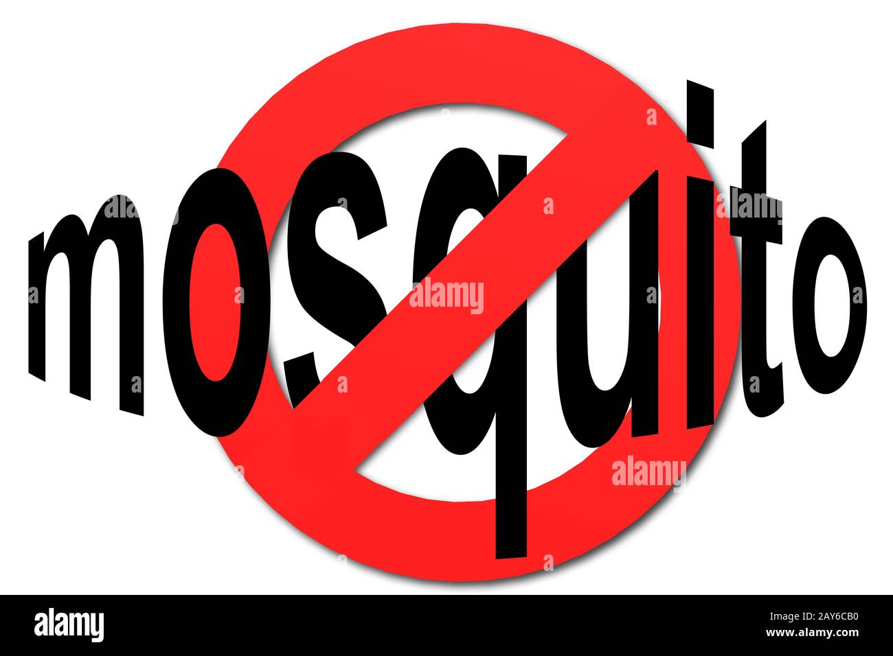 Stop mosquito sign in red Stock Photo - Alamy