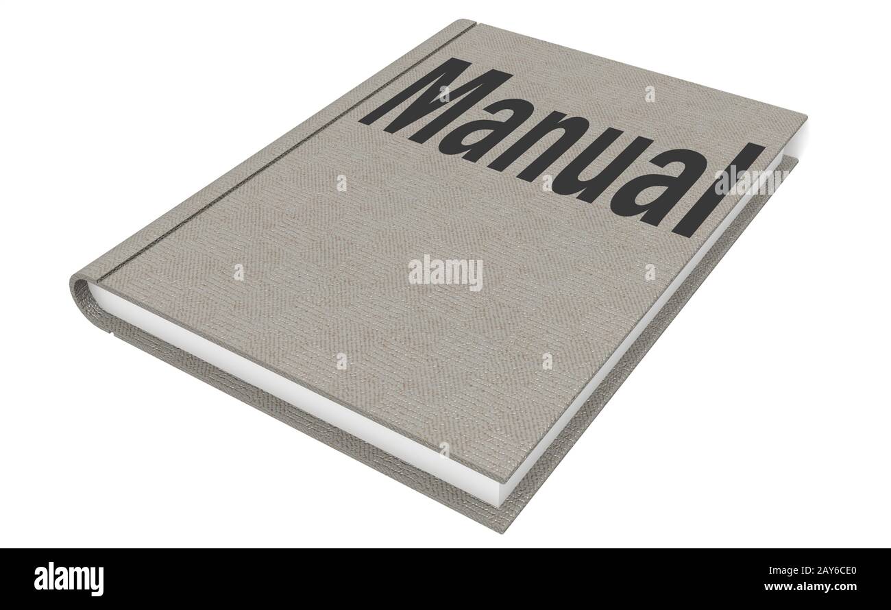Manual Isolated on the white background Stock Photo - Alamy