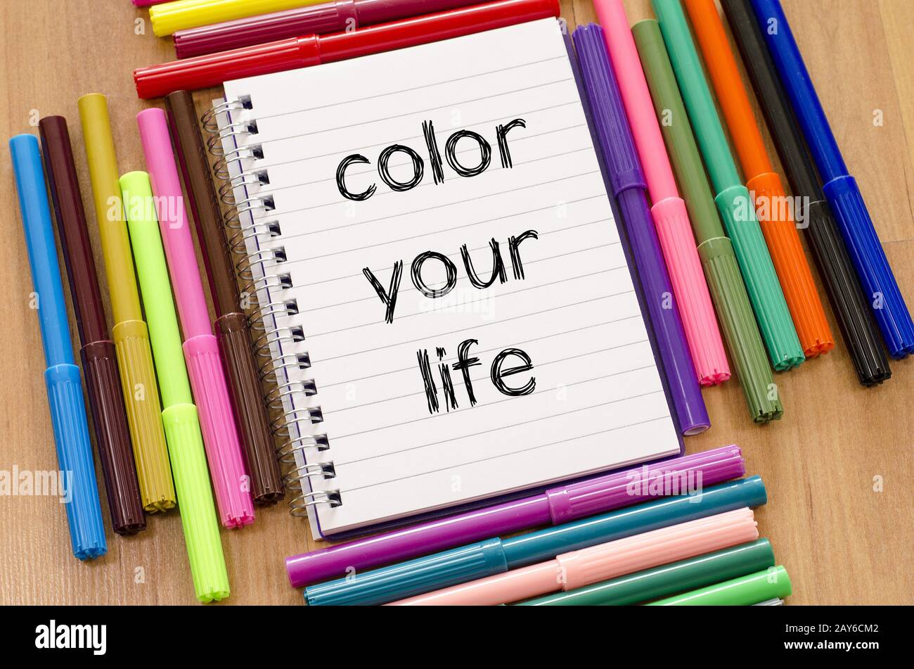 Color your life text concept Stock Photo - Alamy
