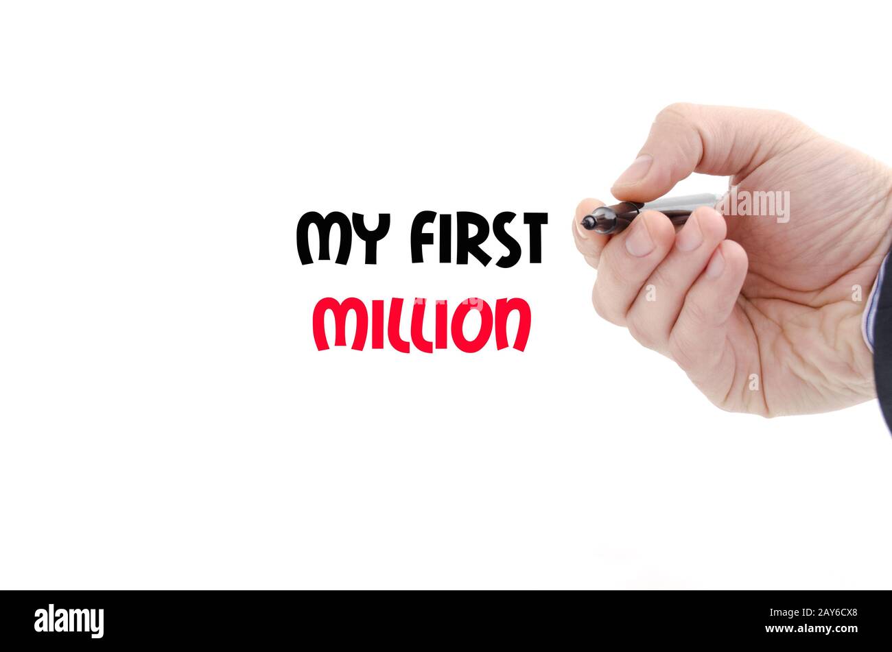 My first million text concept Stock Photo - Alamy