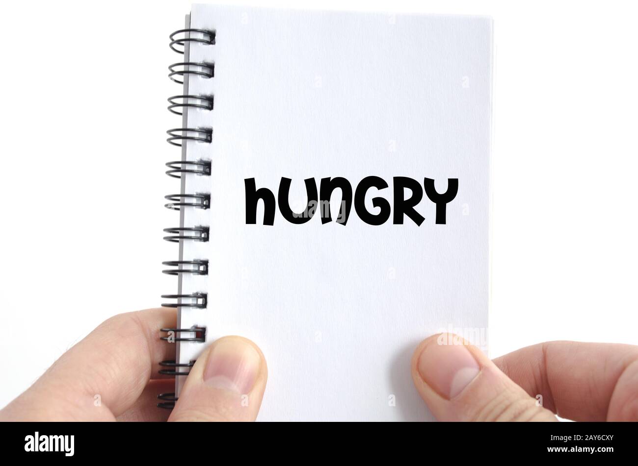 Hungry text concept Stock Photo - Alamy