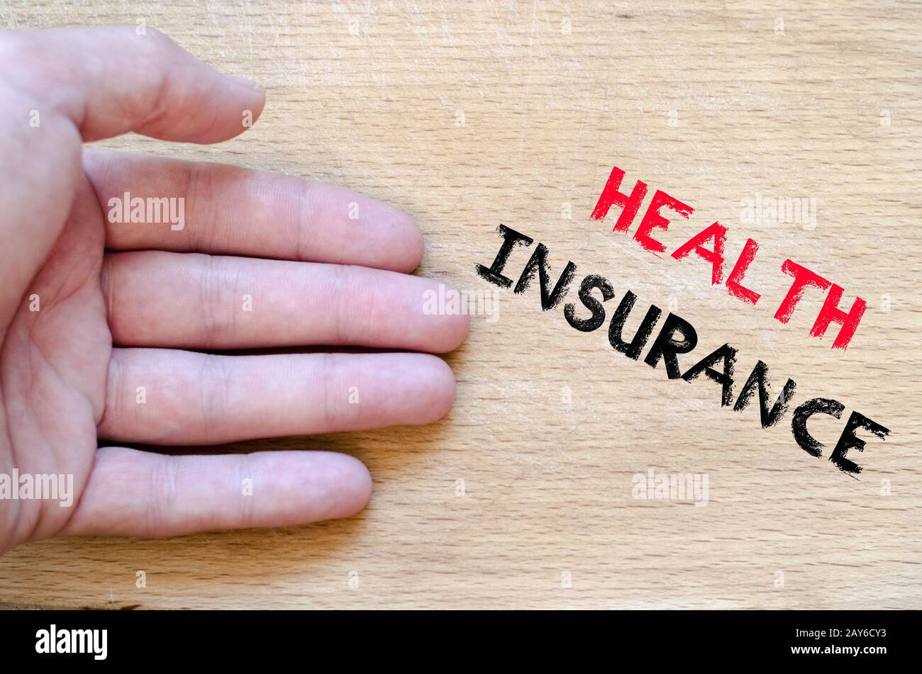 Health insurance text concept Stock Photo - Alamy