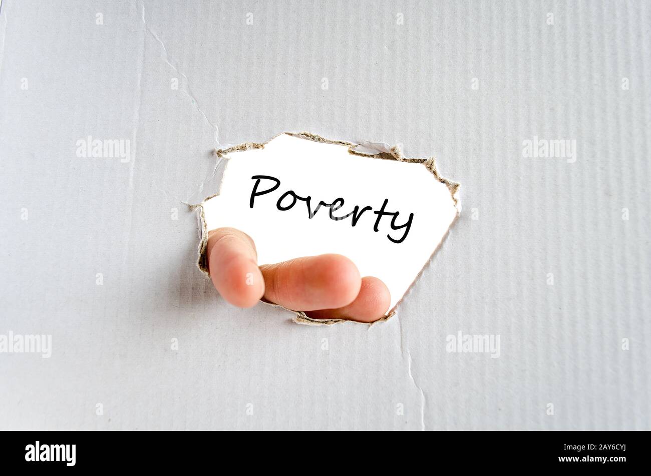 Poverty text concept Stock Photo - Alamy